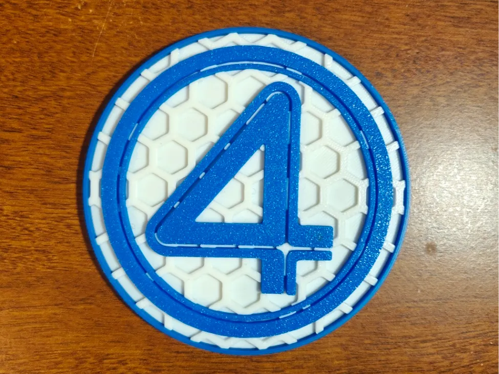 Fantastic Four: Hex Coaster - Free 3D Print Model - MakerWorld