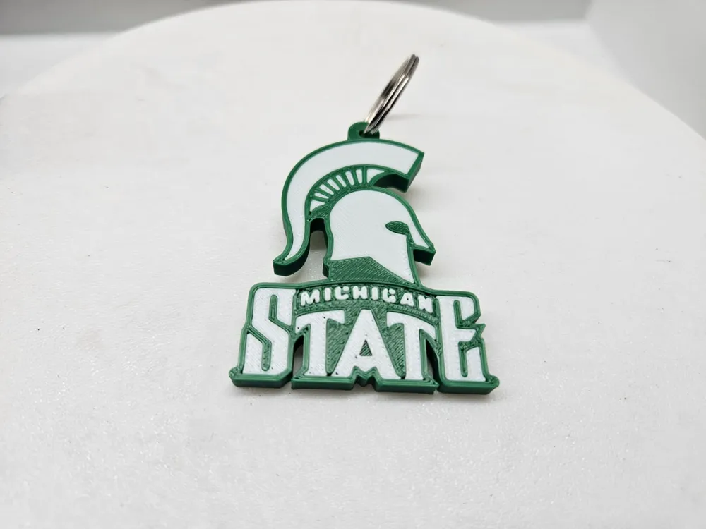 Michigan State sign and keychain by negronmiguel1978 MakerWorld ...