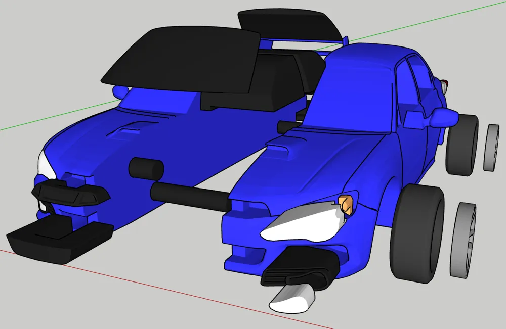 BeamNG Hirochi Sunburst toy car - SportRS sedan - Free 3D Print Model ...
