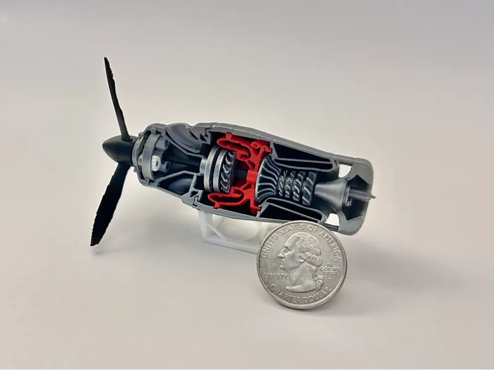 Mini TurboProp Jet Engine - Free 3D Print Model - MakerWorld