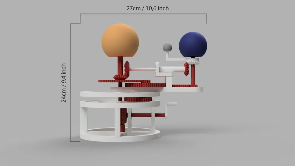 Sun-Earth-Moon Model (correct dependencies) by m.wally MakerWorld ...
