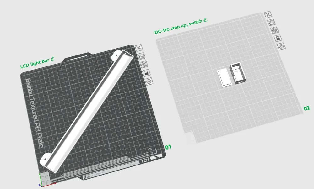 Bambu Lab A1 LED Light Bar, USB-C dcdc step up 12V box by Jendapce ...