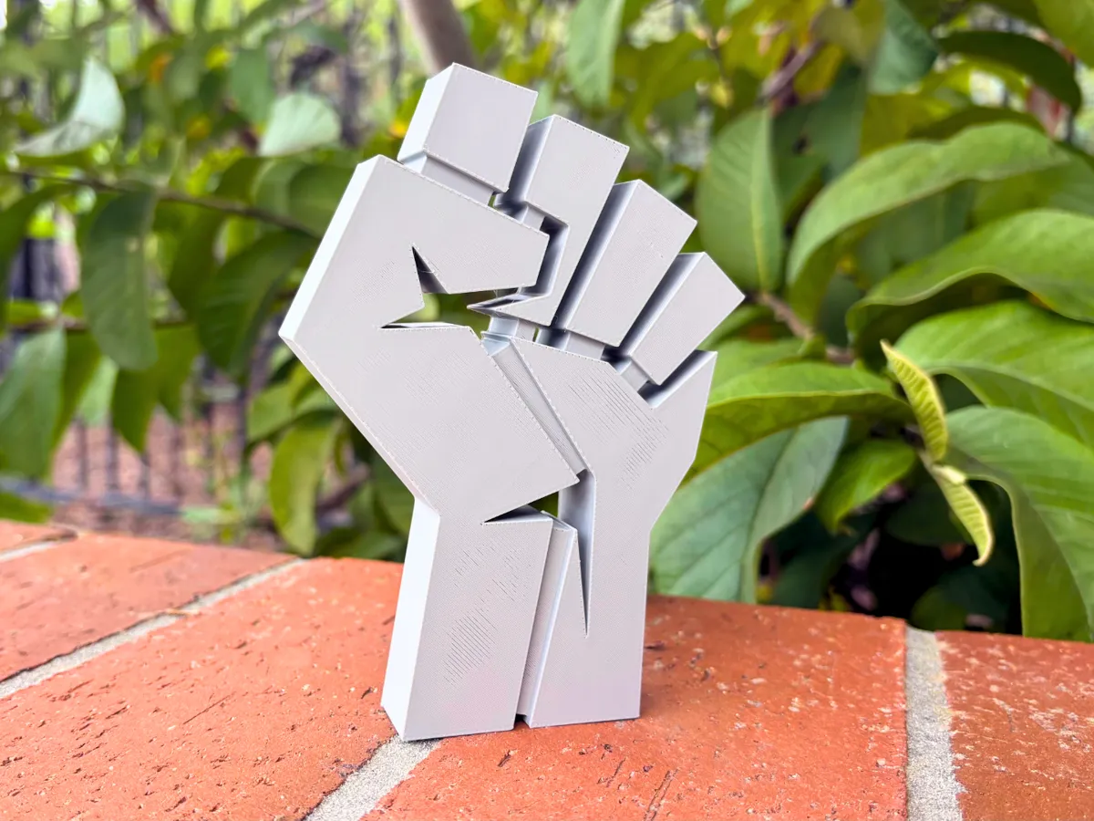 Simple Raised Fist Icon - No Support - Free 3D Print Model - MakerWorld