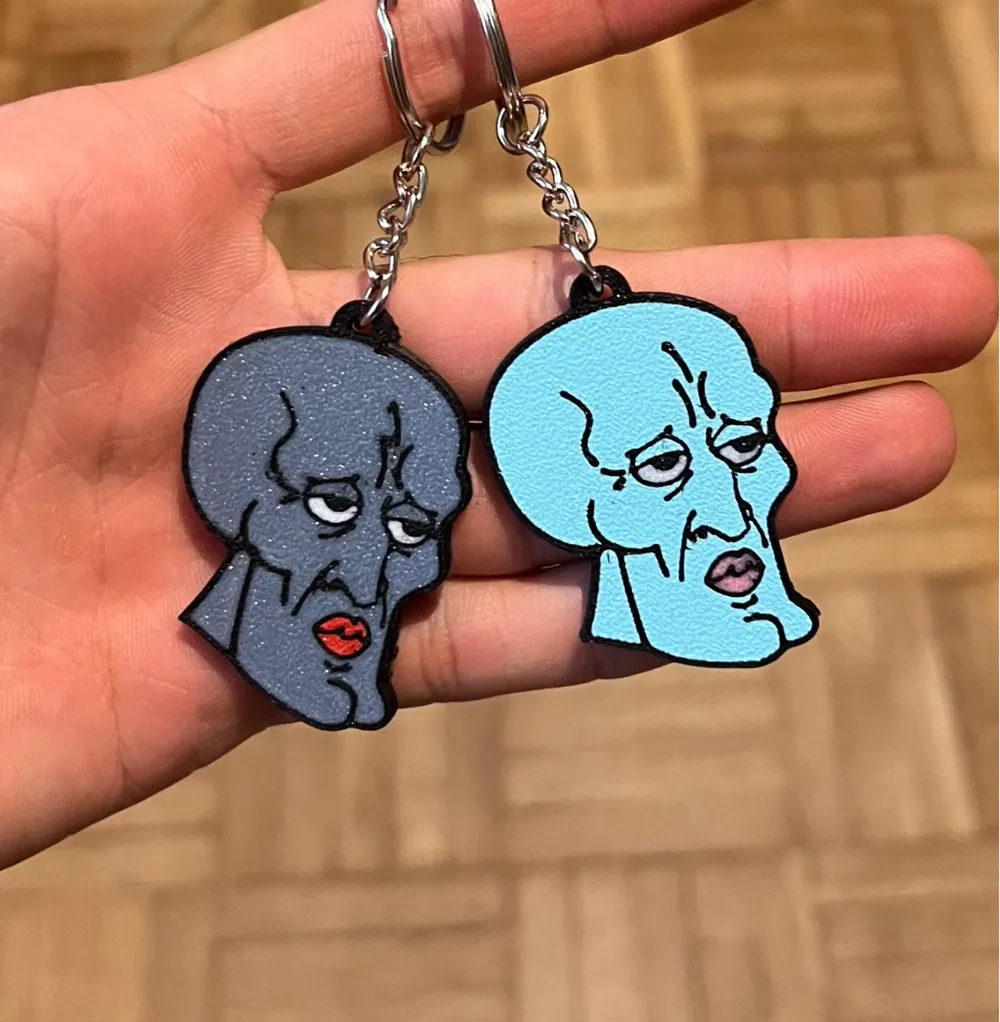 Sigma Squidward keychain by ZQ_MN - MakerWorld