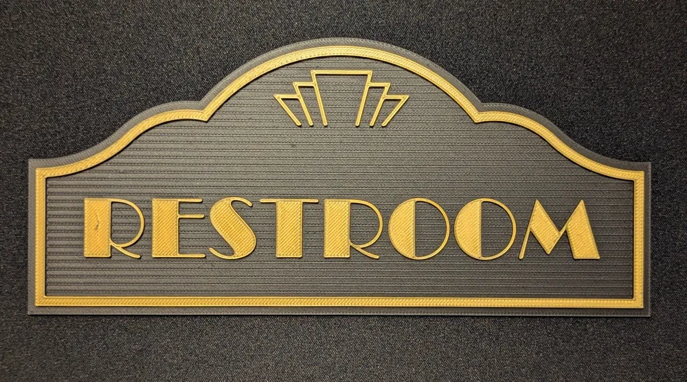 Art Deco Sign - Customizable Text - Free 3D Print Model - MakerWorld