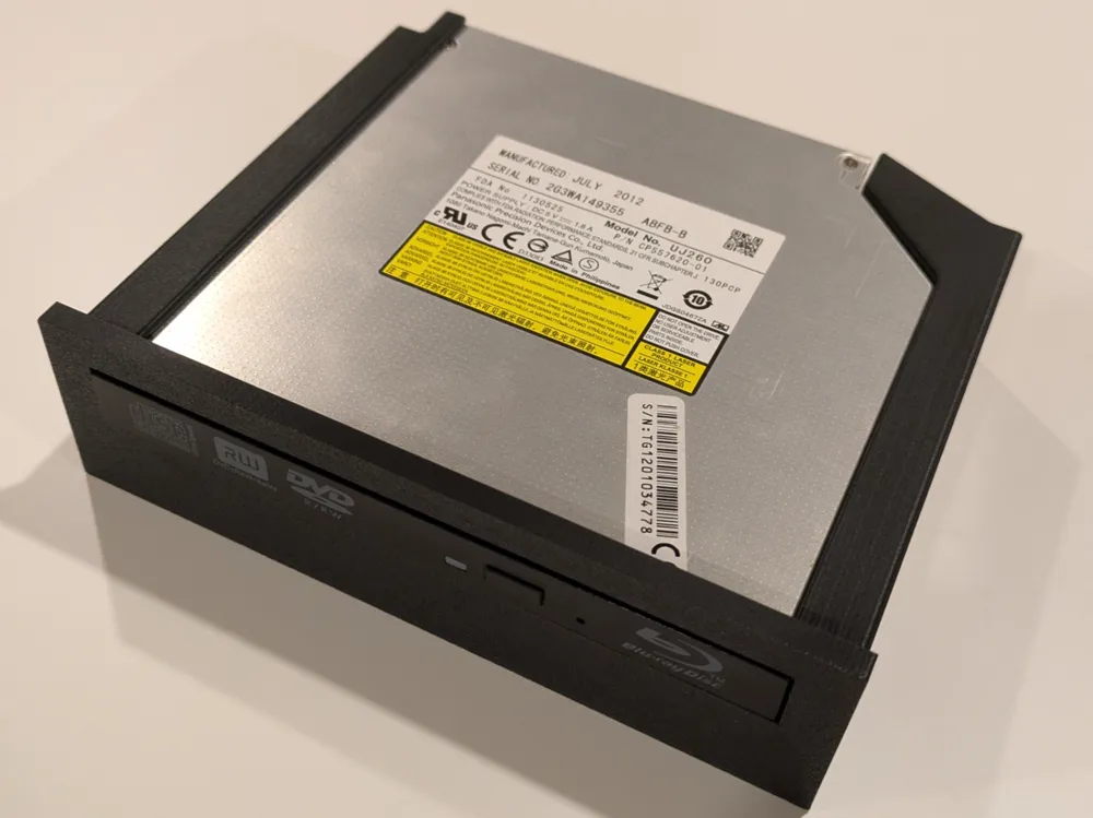 Slim Optical Drive (12.7mm) to 5.25" drive adapter by Chris MakerWorld ...