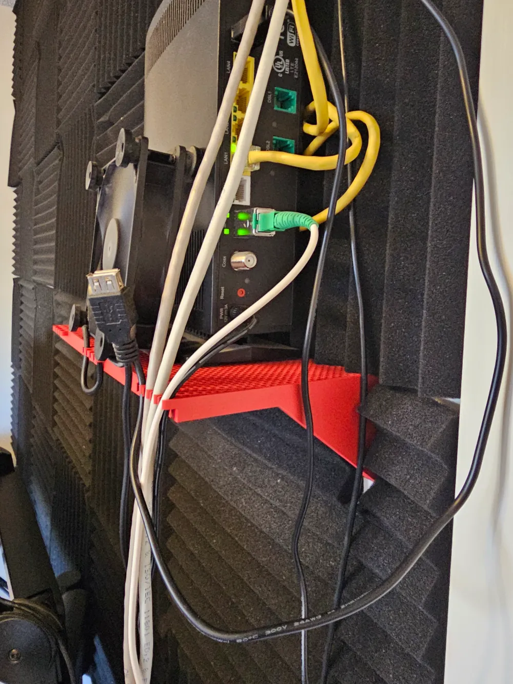 Vented Modem & Router Shelf - Medium Duty by CryoSlangMakerWorld ...