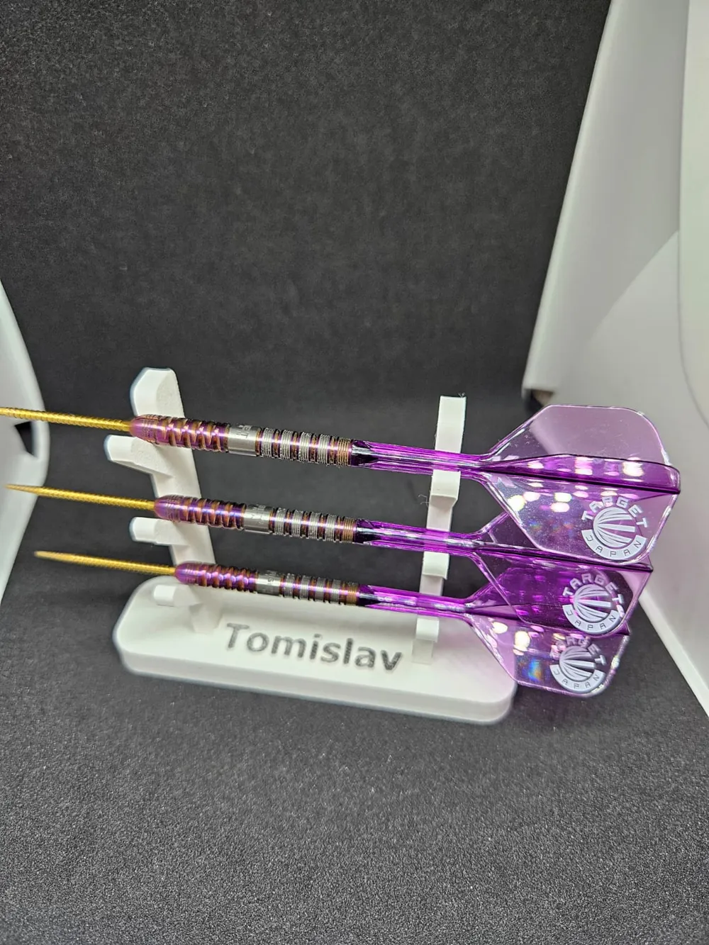 Stand for darts with name by Tomo i lea MakerWorld: Download Free 3D Models
