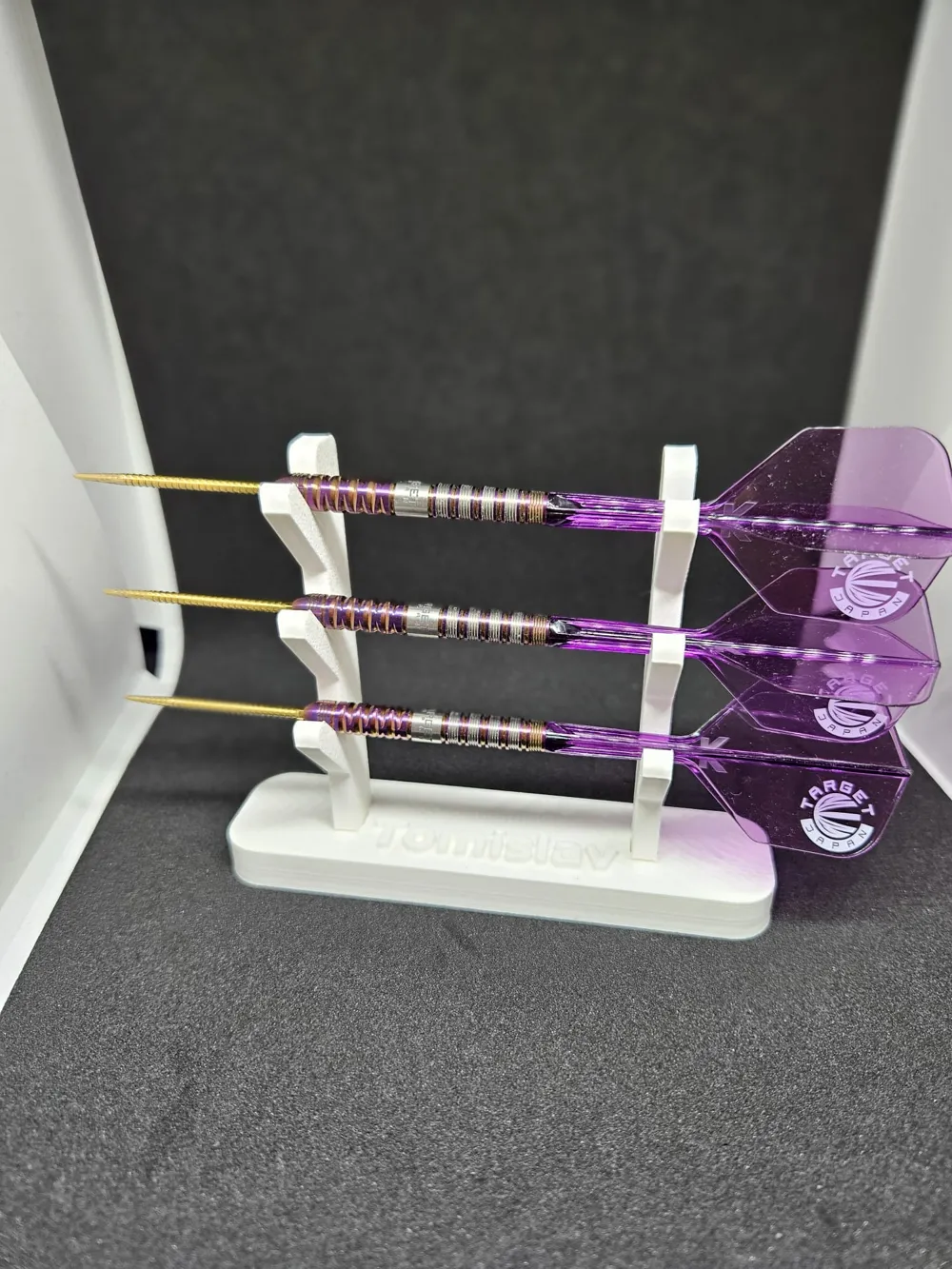 Stand for darts with name by Tomo i lea MakerWorld: Download Free 3D Models