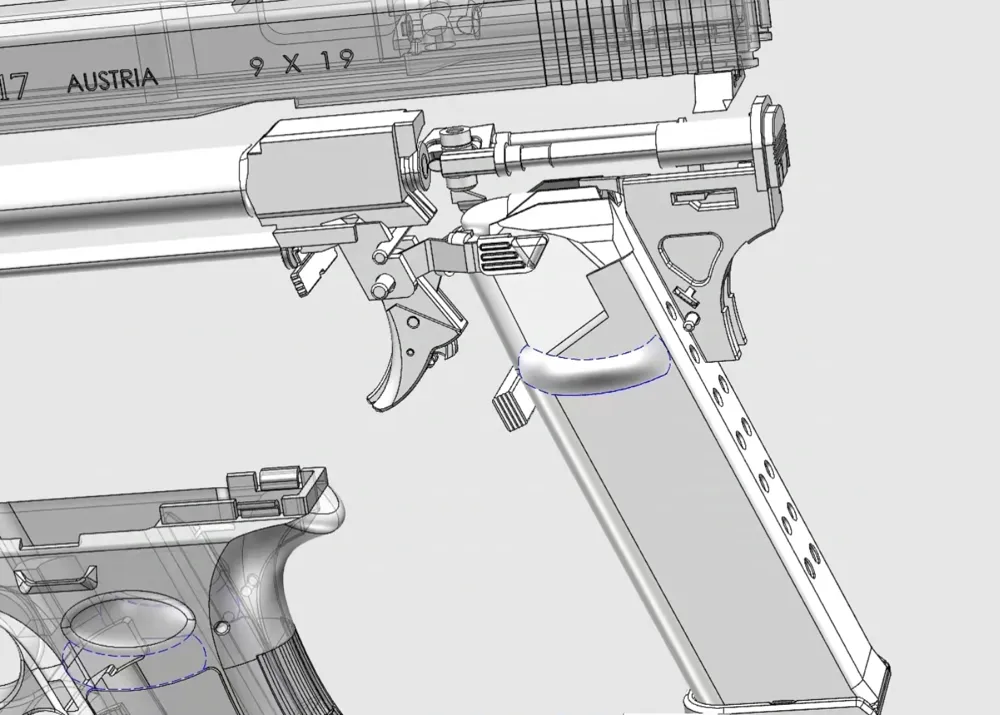 glock g17 full internal purchase ejection model by 彩虹 - MakerWorld