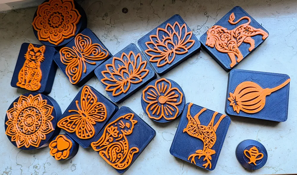 Twisty Stamps – Modular Stamp System, 40+ icons - Free 3D Print Model ...