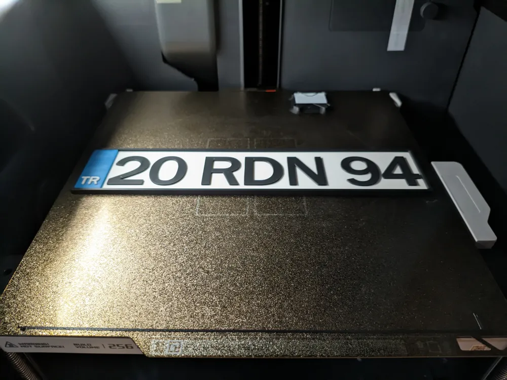 Customizable Turkish License Plate with Flag - MakerWorld 3D Model | 3Drop