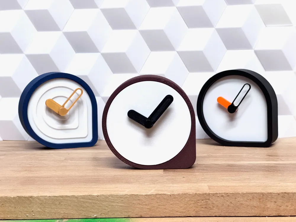 Pointy Modern Clock (sleek minimal clock kit 011) by GlennovitS 3D ...