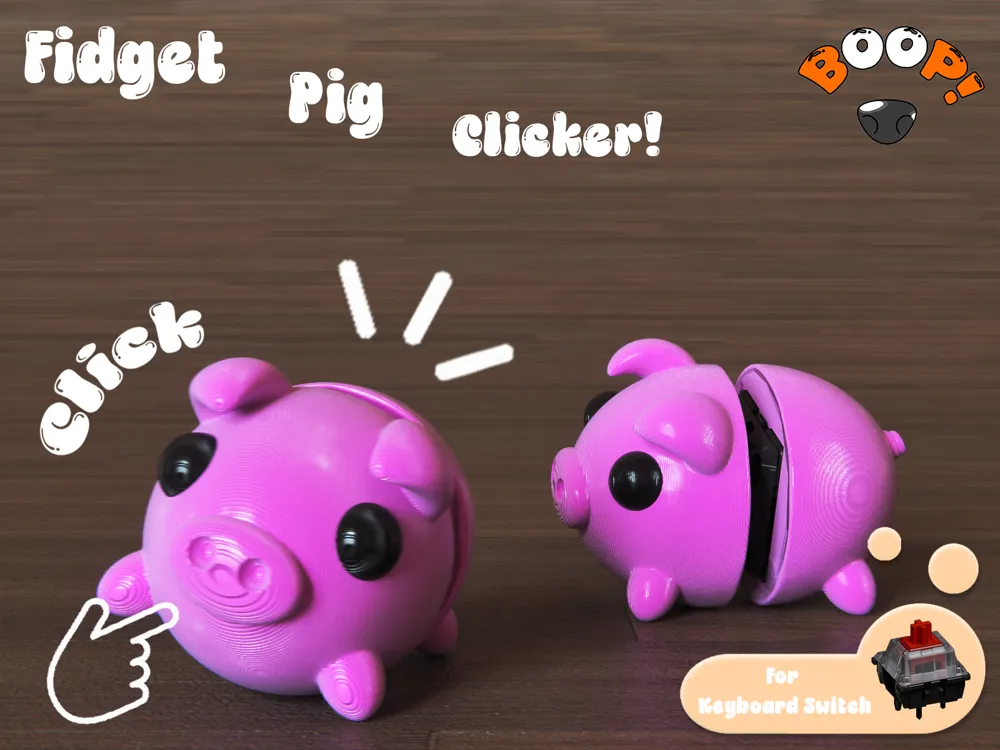 Cute Fidget Pig Clicker by Boop-Boop! - MakerWorld