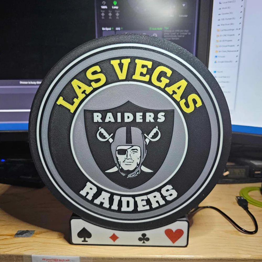 Las Vegas Raiders Lightbox by BBougie3D - MakerWorld