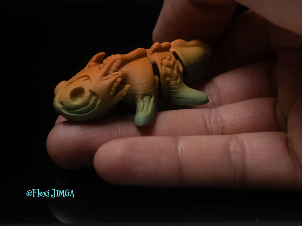 Axolotl Zombi - Articulado & Llavero por 🟢 Flexi JIMGA MakerWorld: Descarga Modelos 3D Gratuitos