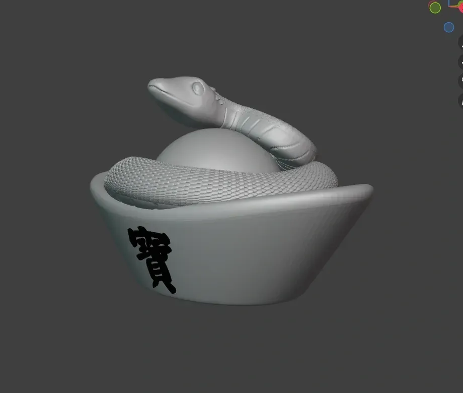 Ingot Little Snake - Happy Snake Year by kkyy - MakerWorld