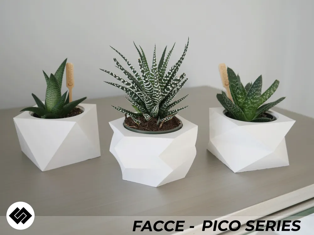 Facce Series Triple Planter Set by Embrace Making - MakerWorld
