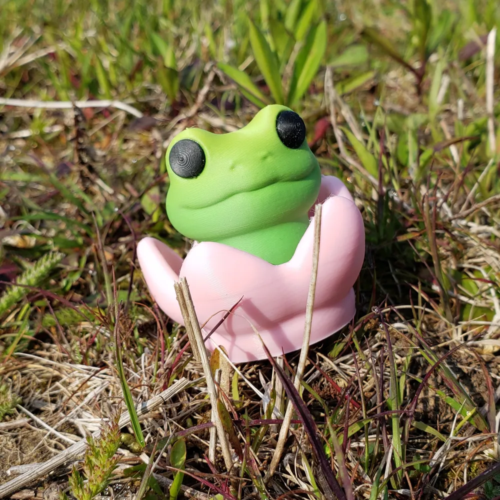 Frog & Lily Pad Clicker by Voxel Ninja MakerWorld: Download Free 3D Models