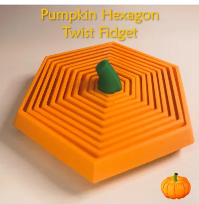 Pumpkin Hexagon Fidget Toy (Halloween) - Magnetic by SpacedOut - MakerWorld
