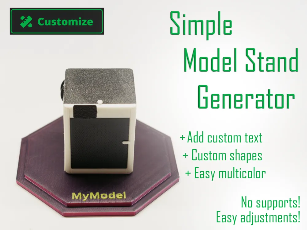 Simple Model Stand --Customizable-- by John Galt - MakerWorld