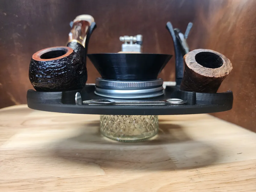 Tobacco Piper's Station: 2 Pipe Stand + Ashtray by GabrielMaker ...