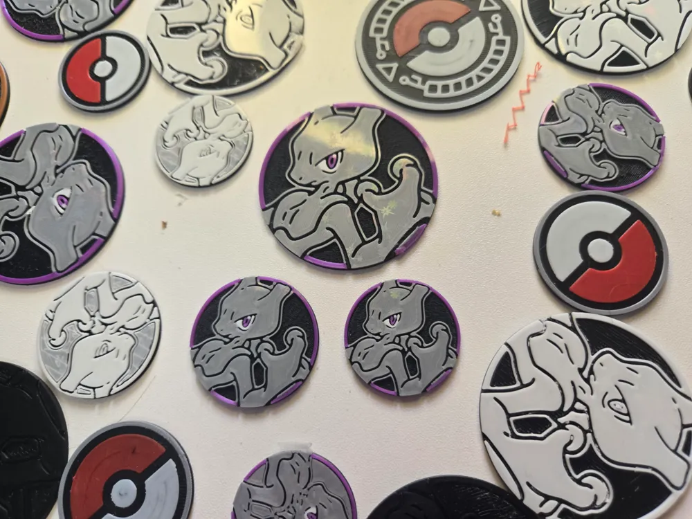 Mewtwo Coin (Pokemon TCGP) by CarlThePumpkinMan - MakerWorld