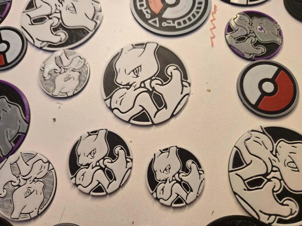 Mewtwo Coin (Pokemon TCGP) by CarlThePumpkinMan - MakerWorld