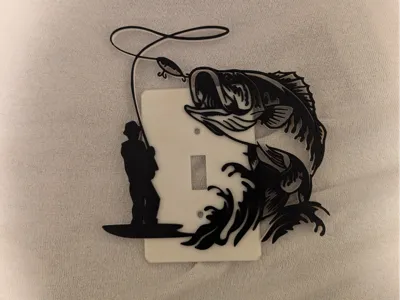 Bass fishing double switch cover by AustynWilliamMakerWorld: Download ...