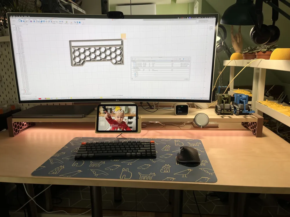 Customizable/scalable desk shelf / monitor riser - Free 3D Print Model ...