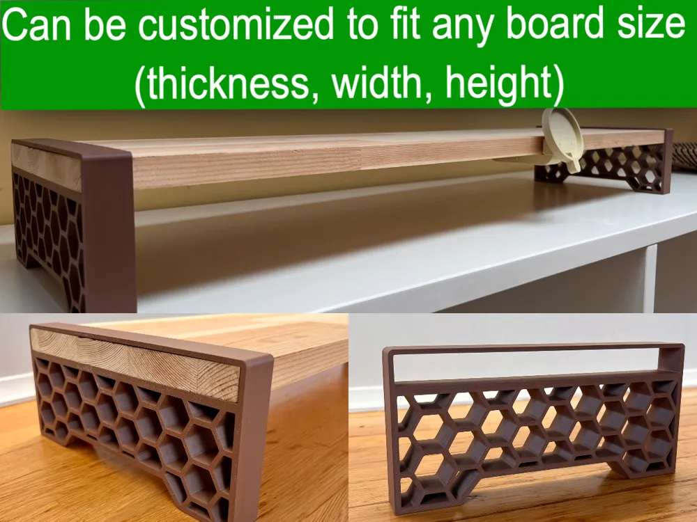 Customizable/scalable desk shelf / monitor riser - Free 3D Print Model ...