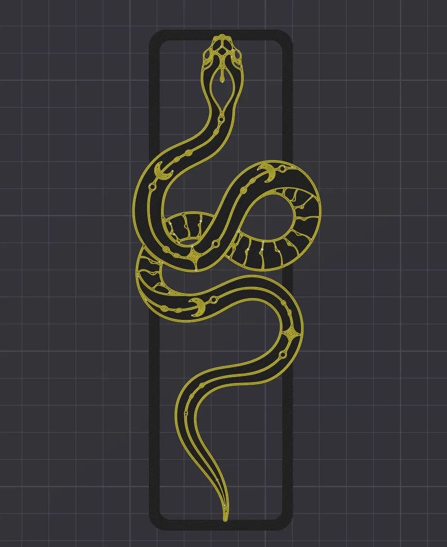 Basilisk Snake Bookmark by Angas MakerWorld: Download Free 3D Models