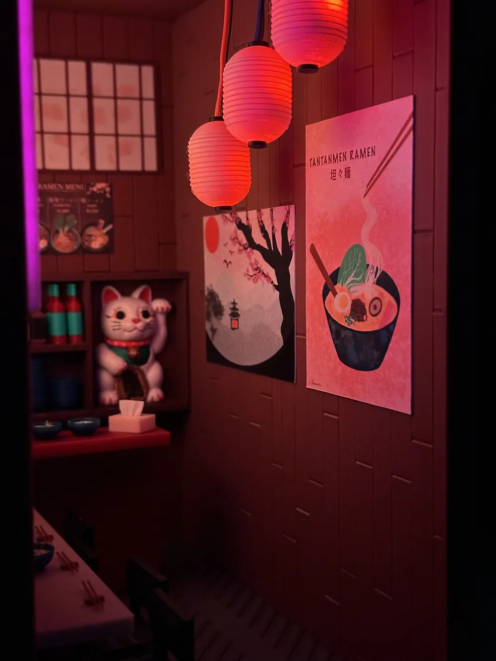 Cozy Ramen Bar Book Nook - Free 3D Print Model - MakerWorld