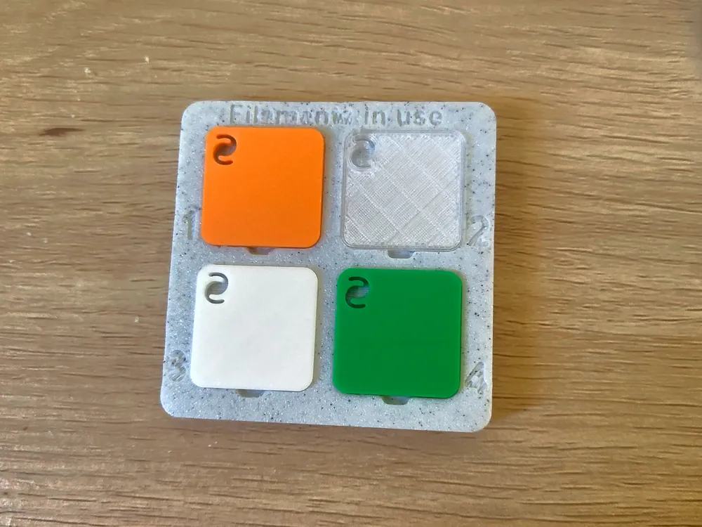 A1 x-axis Mountable Filament Swatch Display by awes - MakerWorld