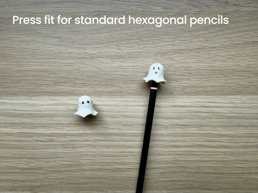 Cute Ghost Pencil Topper by CMD MakerWorld: Download Free 3D Models