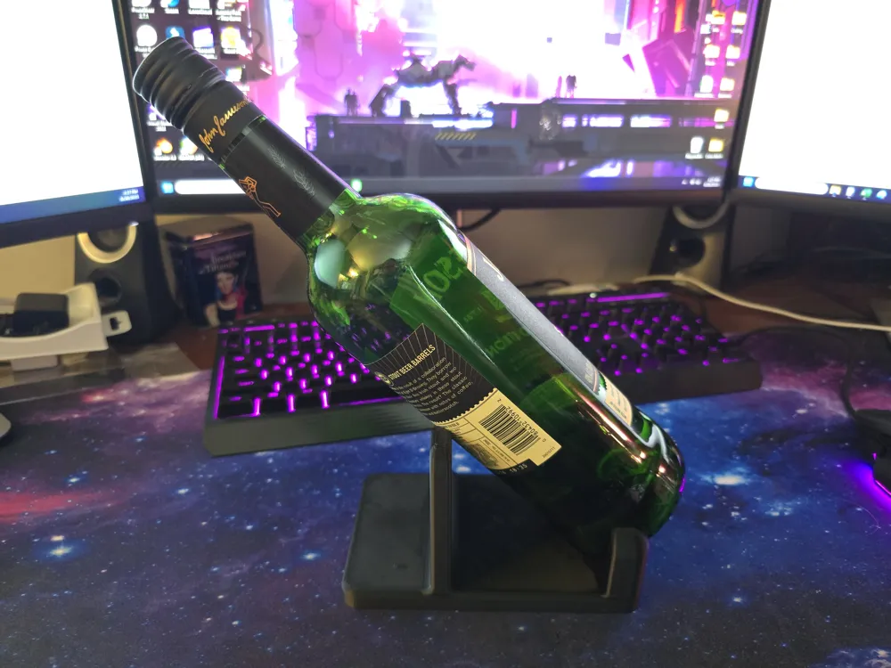 Angled Bottle Holder for Round Bottles - Free 3D Print Model - MakerWorld