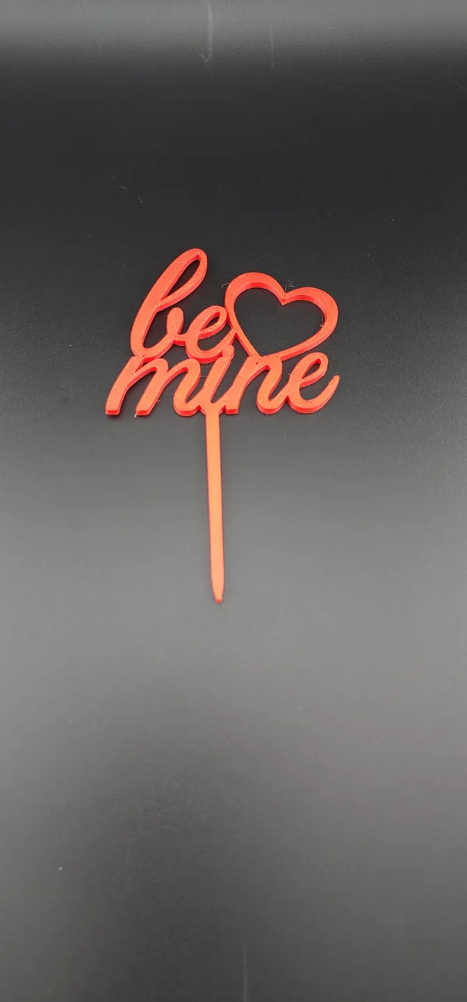 Be Mine Love Heart Valentine Cake/Cupcake Topper by dstroup92 ...