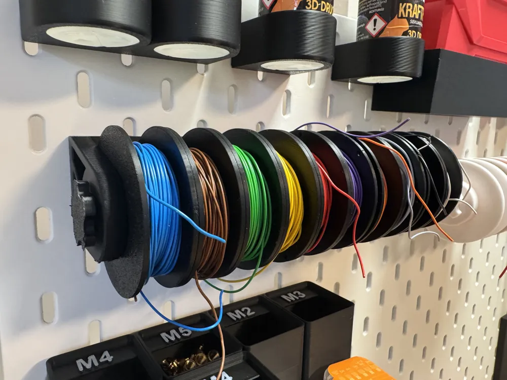 Skadis Cable Roll/ Spool Holder for Wires, threads by JS 3D printing ...