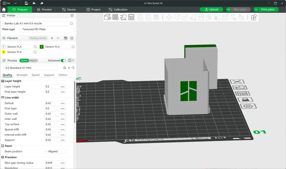 A1 Mini Bucket - Free 3D Print Model - MakerWorld