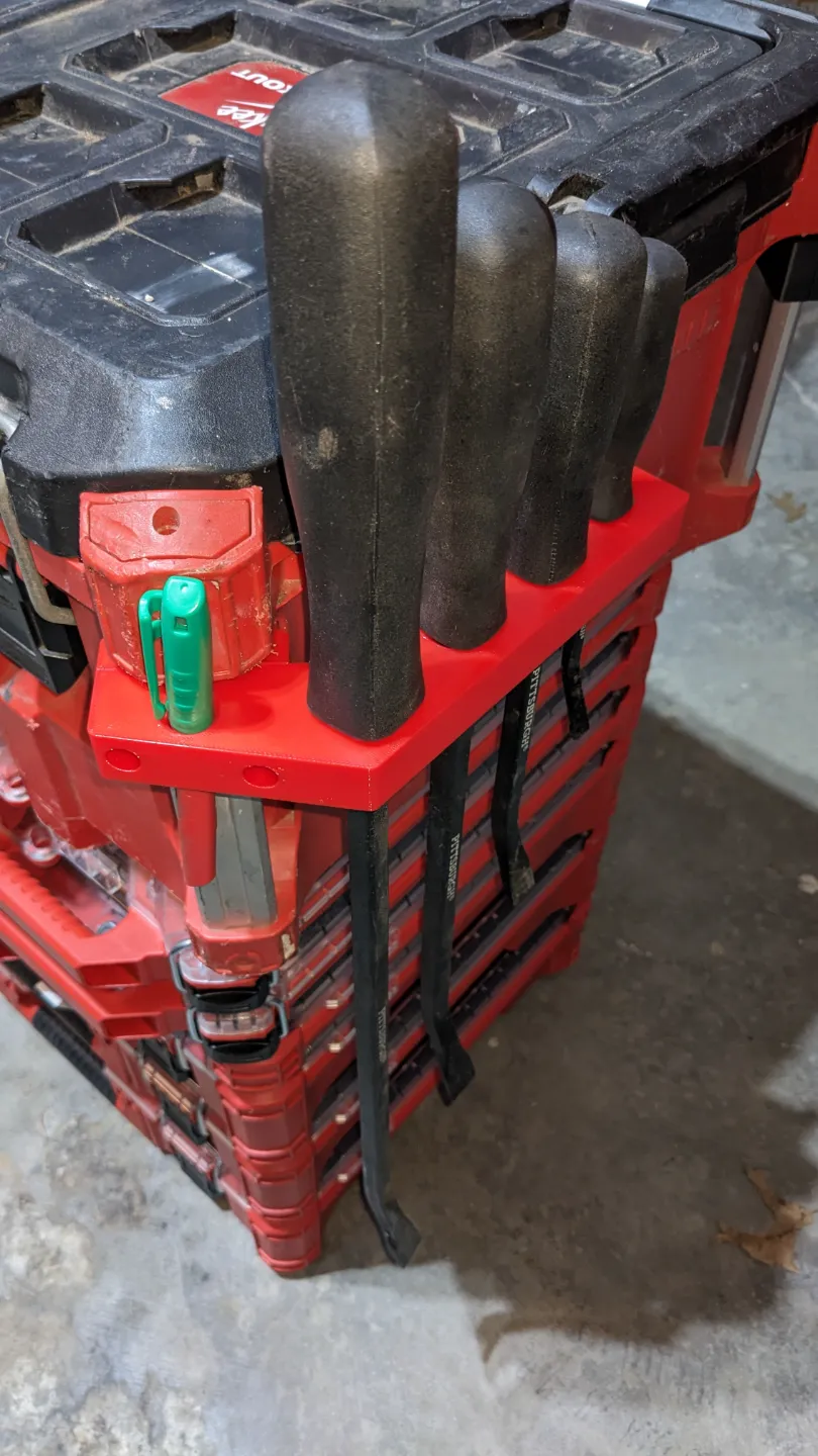 Pry Bar Rail Mount For Milwaukee Packout Boxes - Free 3D Print Model ...
