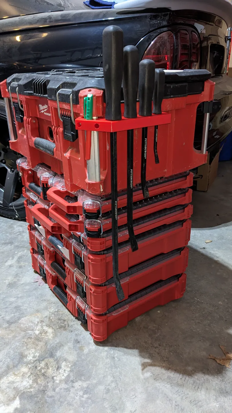 Pry Bar Rail Mount For Milwaukee Packout Boxes by Knilloc - MakerWorld