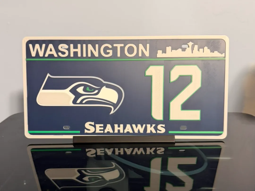 Plaque d'immatriculation Washington Seattle Seahawks 12e Homme - Modèle ...