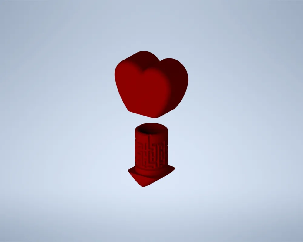 Heart Shape Maze Box // Herz Form Labyrinth Box by DocLex - MakerWorld