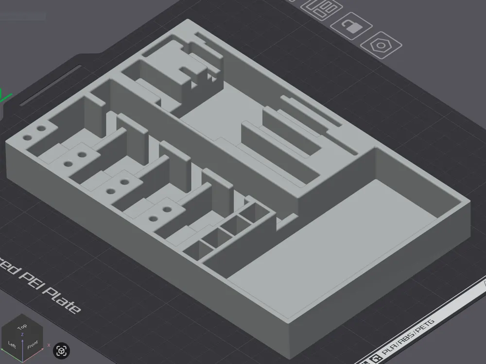 P1, X1 Accessory Box REMIX - Modified tray insert - Free 3D Print Model ...