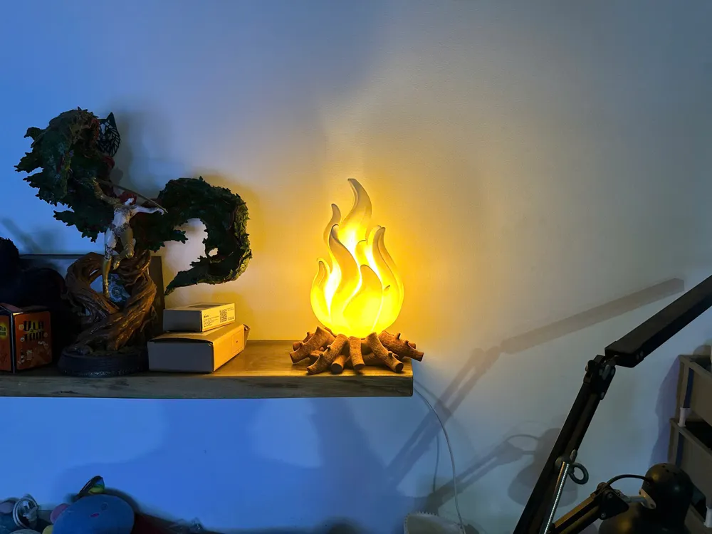 Magic Campfire Led Lamp for MH001 and E27 mount - Free 3D Print Model ...