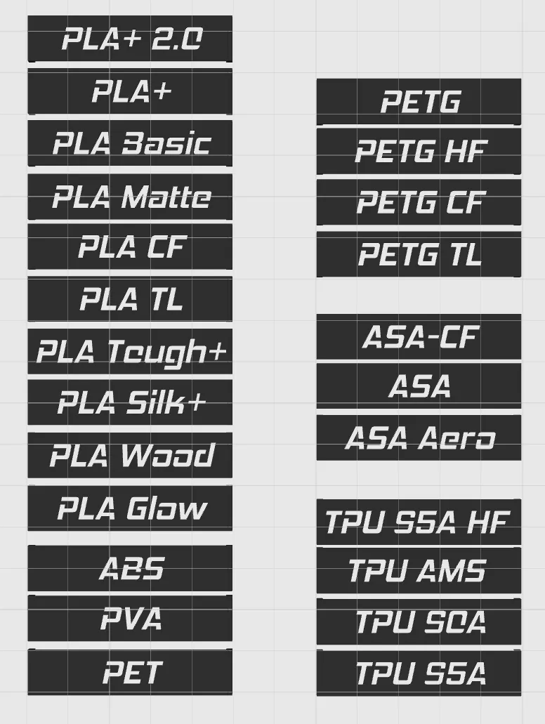 Cereal Box Filament Clips - 27 different Filaments - Free 3D Print ...