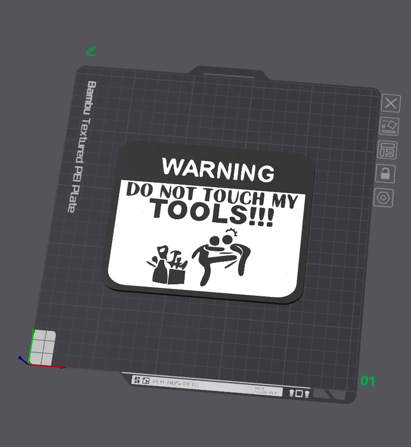 WARNING - Don't Touch My Tools Magnet 3 by ChopperOriginals MakerWorld ...