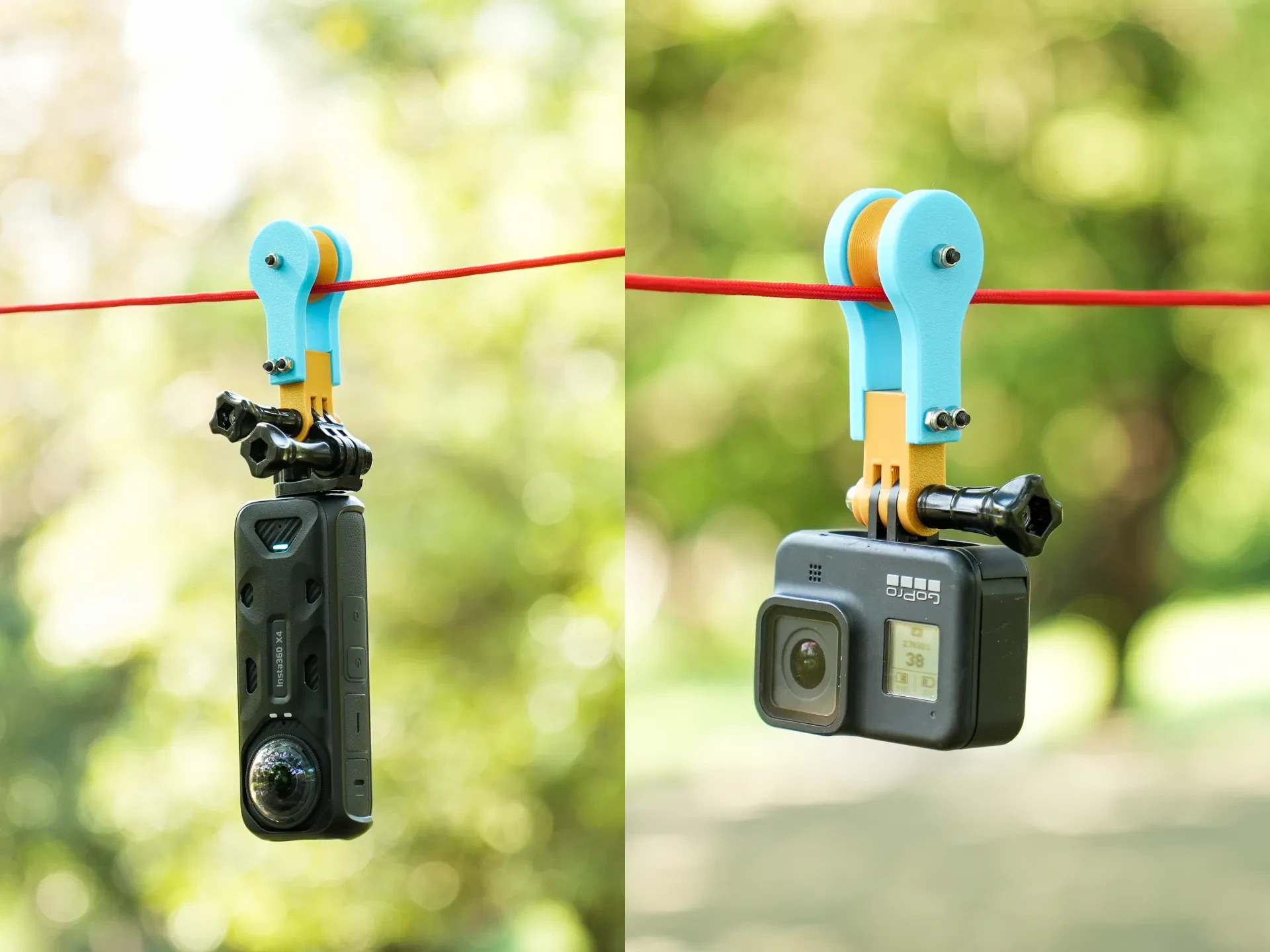 Action camera/panorama camera zip line by kai world MakerWorld ...