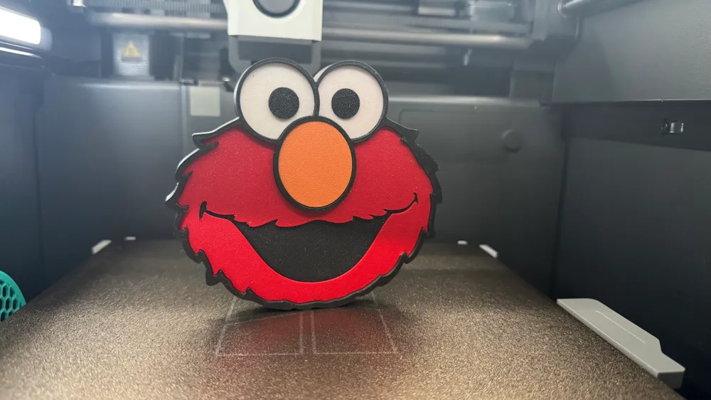 Elmo Wall Decor (NO AMS-Multipart) by ItsBryy3D - MakerWorld