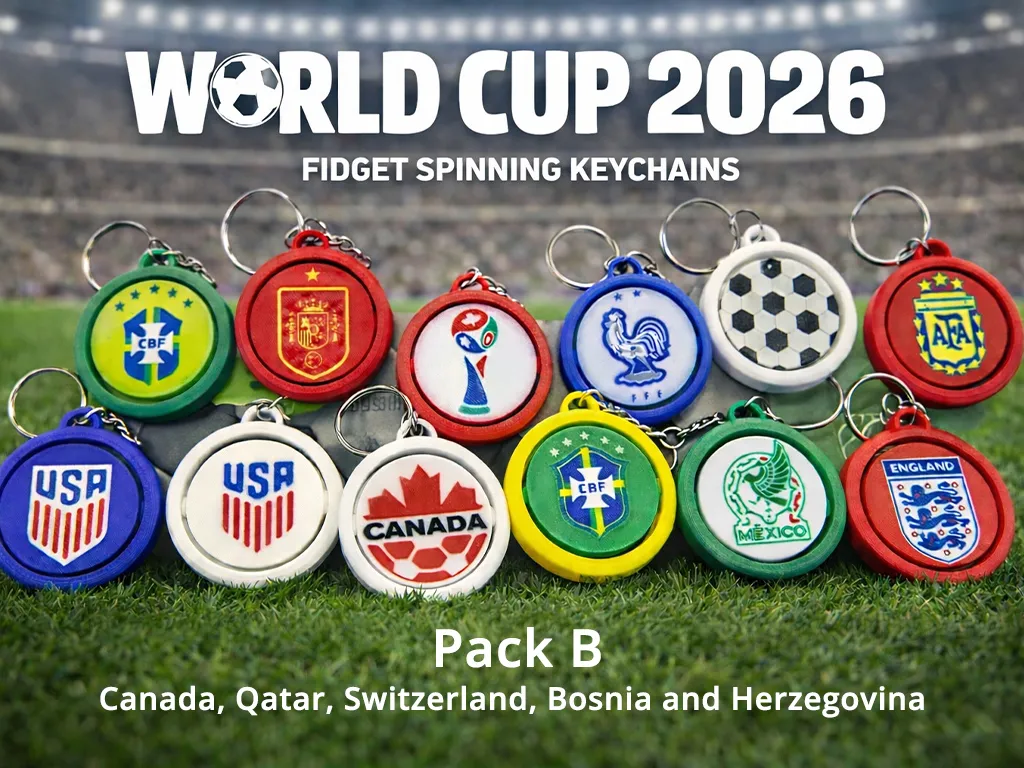 PACK B - World Cup 2026 Key Chain Spinners - Free 3D Print Model ...